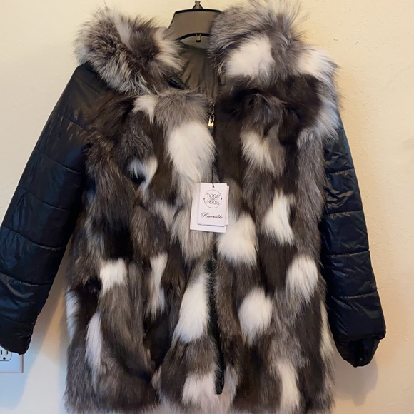 Belle Fare | Jackets & Coats | Belle Fare Reversible Fox Fur Jacket ...
